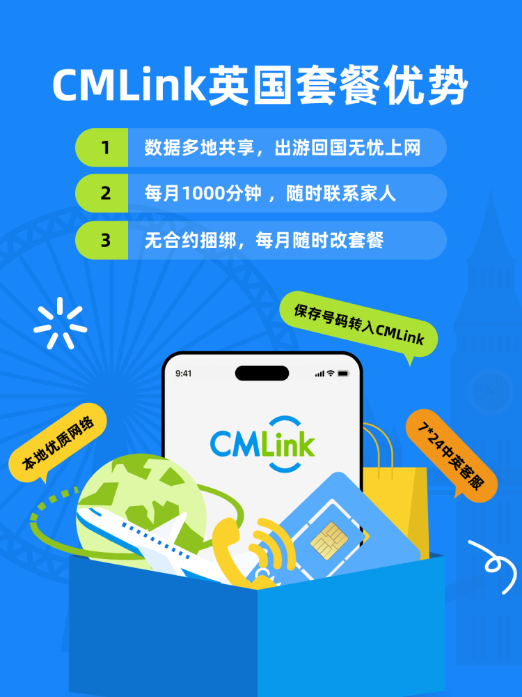 英国5G电话卡 | CMLink英国
